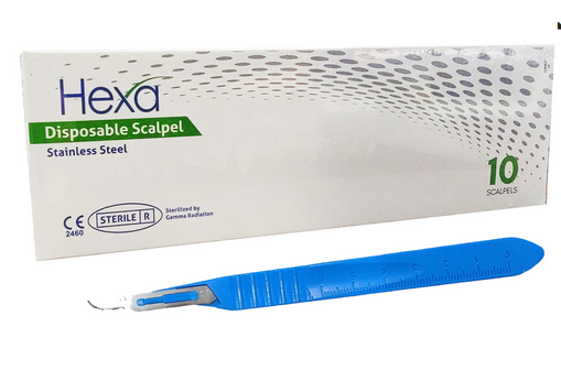 Scalpels Disposable Stainless Steel 10/Box (SVS)